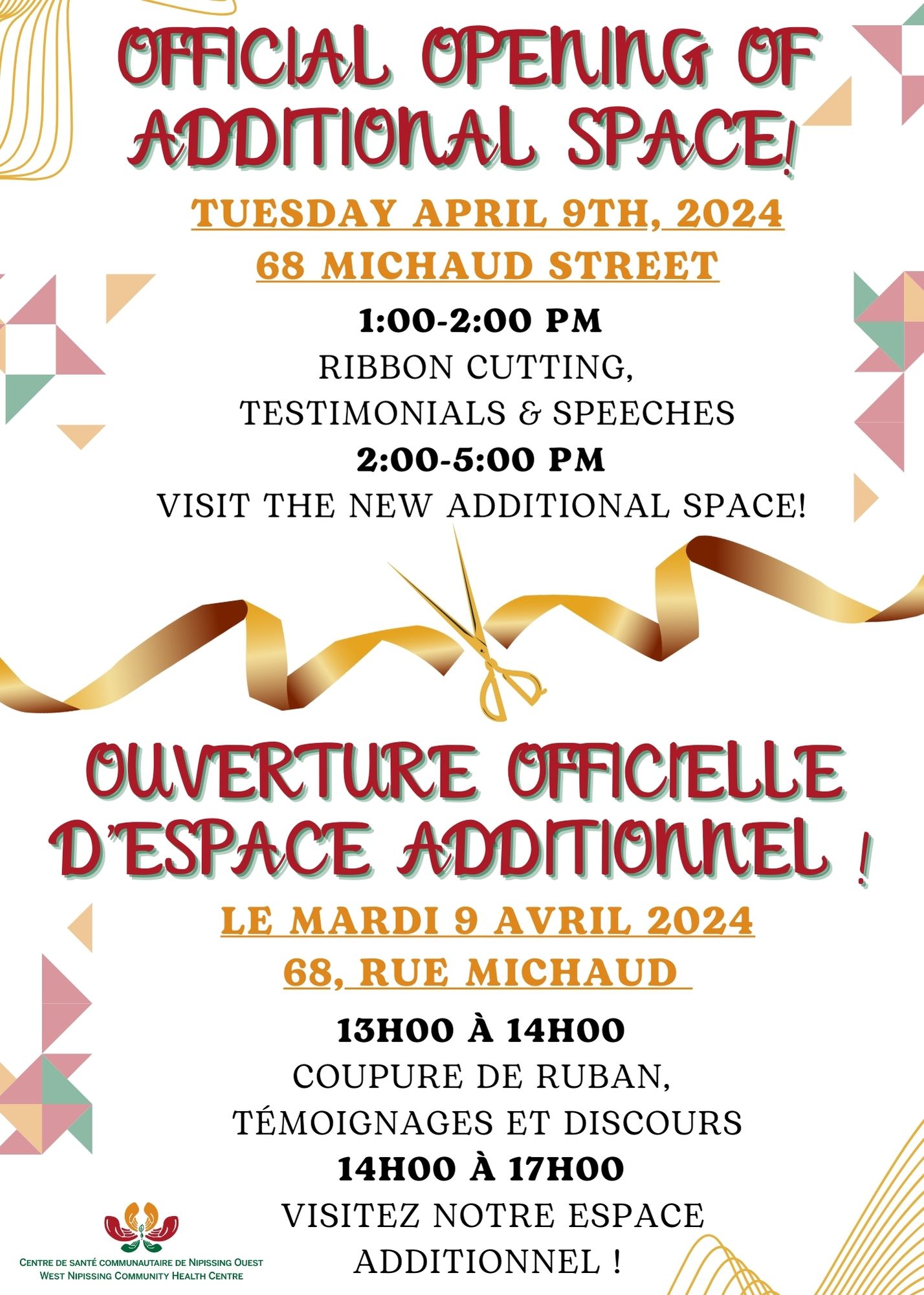Official opening of additionnal space! - Centre de santé communautaire ...