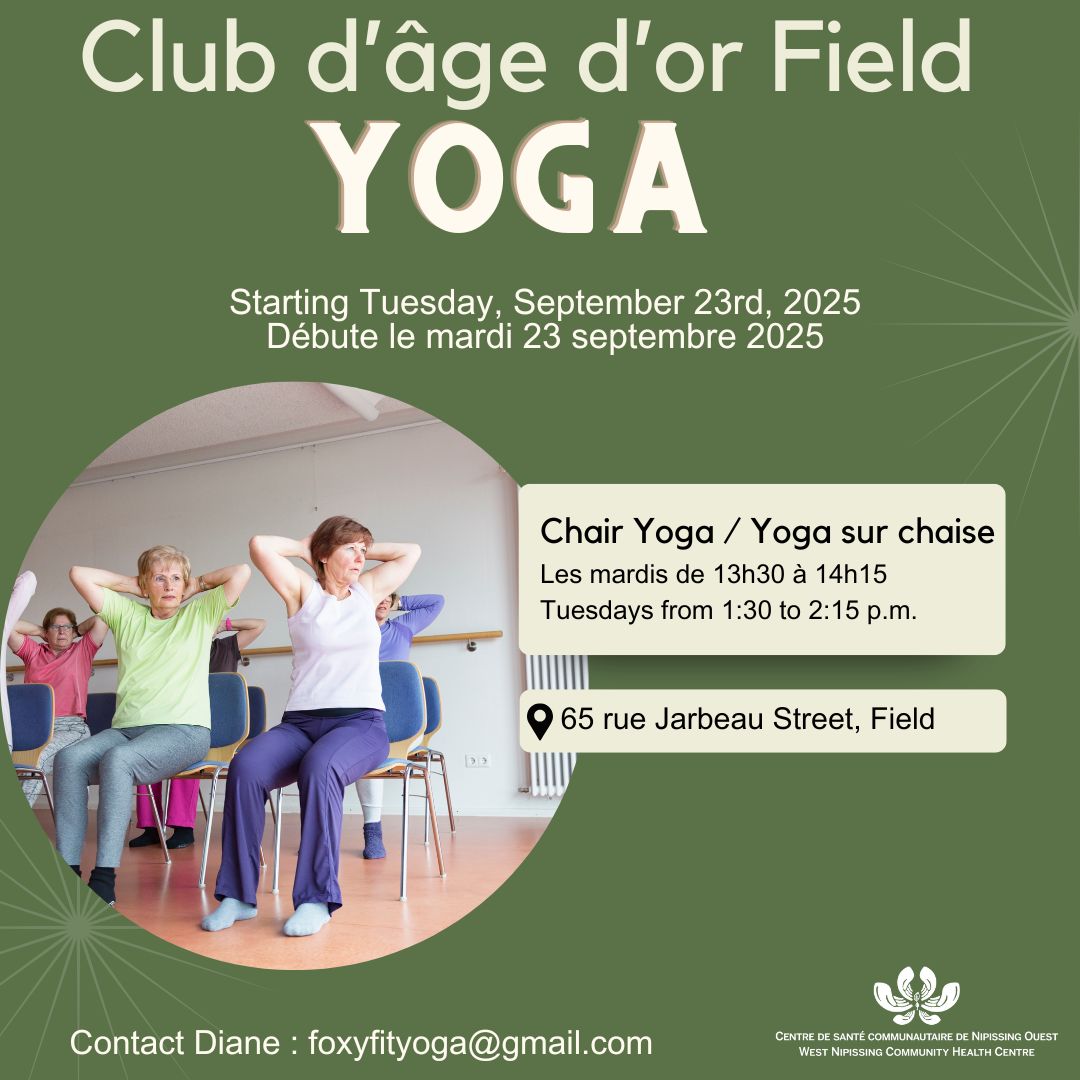 Chair Yoga (Field) - Centre de santé communautaire de Nipissing Ouest ...
